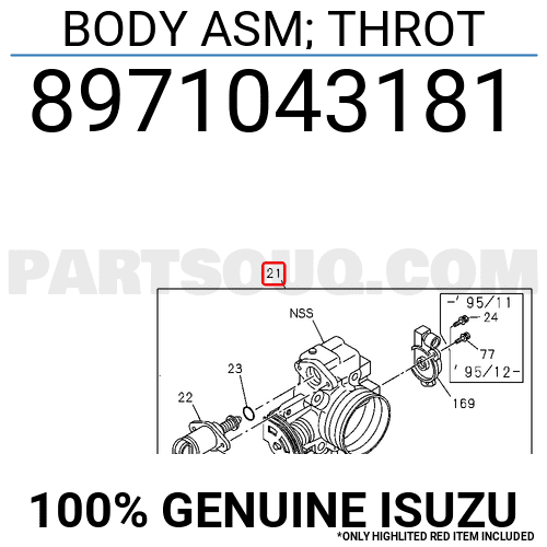 BODY ASM; THROT 8971043181 | Isuzu Parts | PartSouq