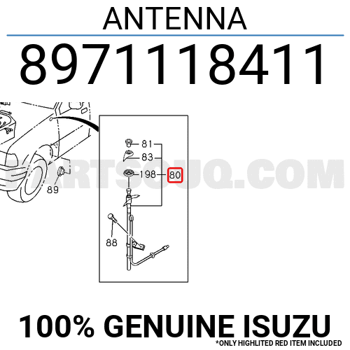 ANTENNA 8971118411 | Isuzu Parts | PartSouq
