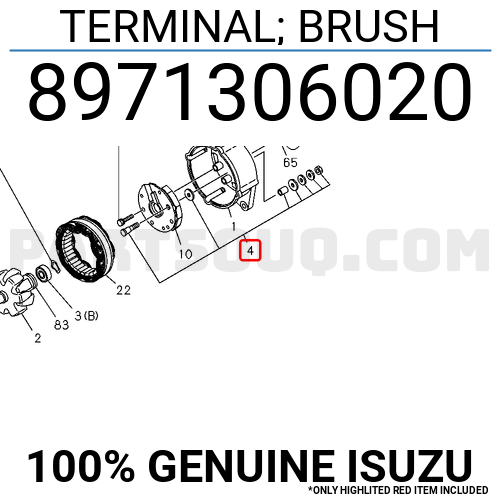 TERMINAL; BRUSH 8971306020 | Isuzu Parts | PartSouq