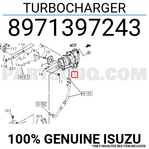 TURBOCHARGER 8971397243 | Isuzu Parts | PartSouq