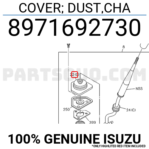 COVER; DUST,CHA 8971692730 | Isuzu Parts | PartSouq