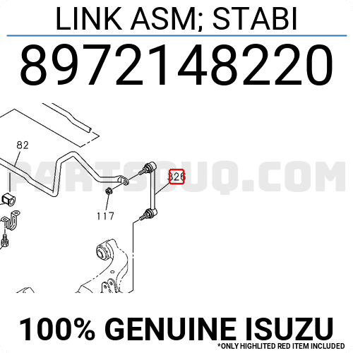 LINK ASM; STABI 8972148220 | Isuzu Parts | PartSouq