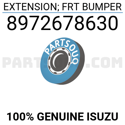 EXTENSION; FRT BUMPER 8972678630 | Isuzu Parts | PartSouq
