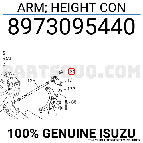 ARM; HEIGHT CON 8973095440 | Isuzu Parts | PartSouq