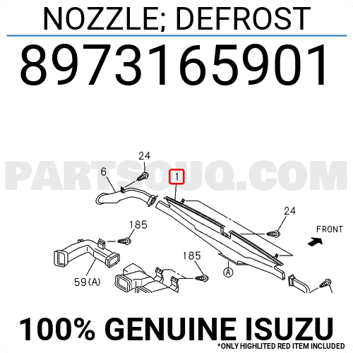 NOZZLE; DEFROST 8973165901 | Isuzu Parts | PartSouq