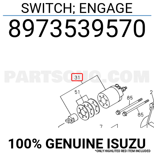 SWITCH; ENGAGE 8973539570 | Isuzu Parts | PartSouq