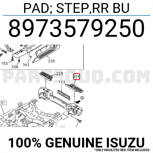 PAD; STEP,RR BU 8973579250 | Isuzu Parts | PartSouq