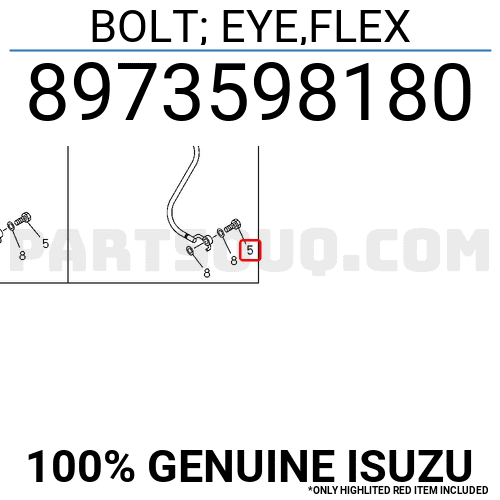 BOLT; EYE,FLEX 8973598180 | Isuzu Parts | PartSouq