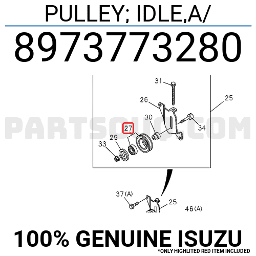 PULLEY; IDLE,A/ 8973773280 | Isuzu Parts | PartSouq