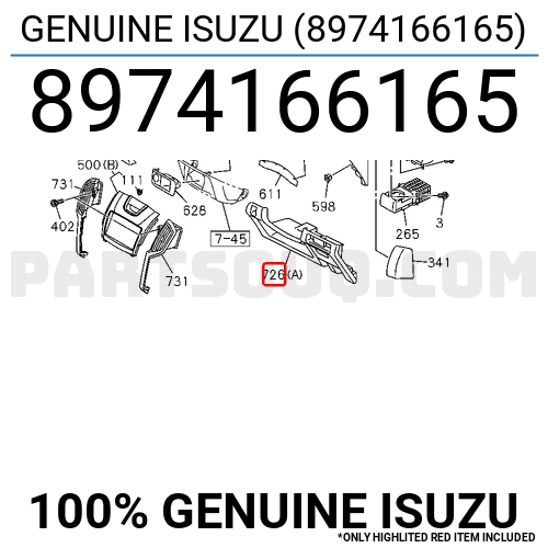 GENUINE ISUZU (8974166165) 8974166165 | Isuzu Parts | PartSouq