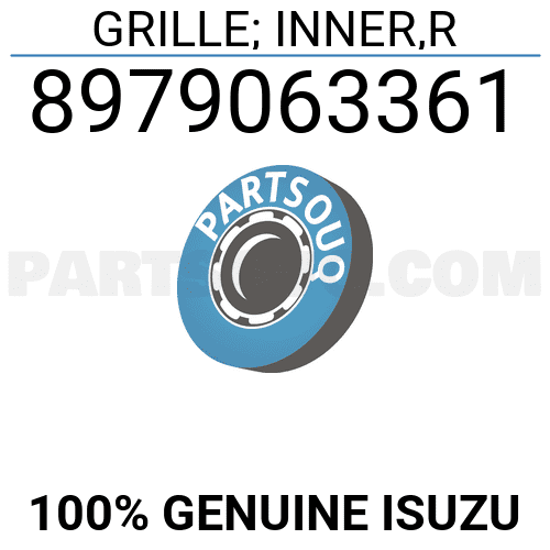 GRILLE; INNER,R 8979063361 | Isuzu Parts | PartSouq