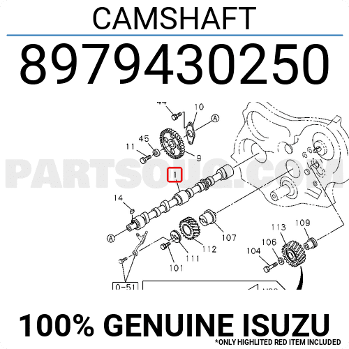 CAMSHAFT 8979430250 | Isuzu Parts | PartSouq