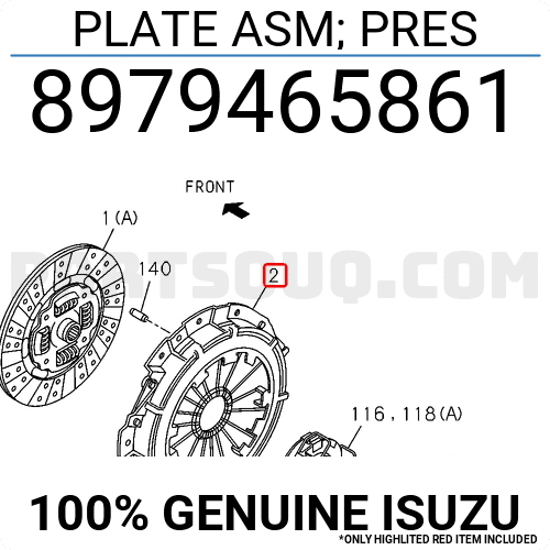 PLATE ASM; PRES 8979465861 | Isuzu Parts | PartSouq