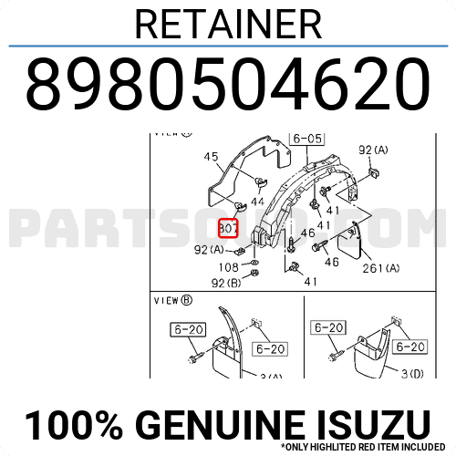 Retainer 8980504620 | Isuzu Parts | PartSouq