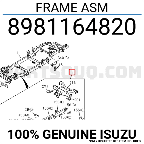 FRAME ASM 8981164820 | Isuzu Parts | PartSouq