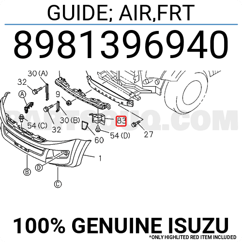 Guide; Air,Frt 8981396940 | Isuzu Parts | PartSouq