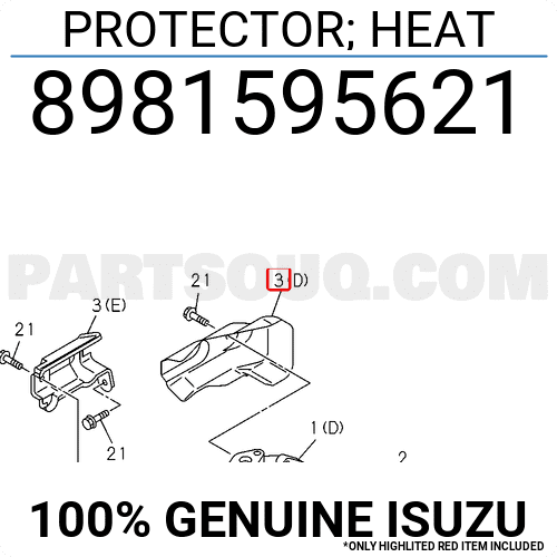 PROTECTOR; HEAT 8981595621 | Isuzu Parts | PartSouq