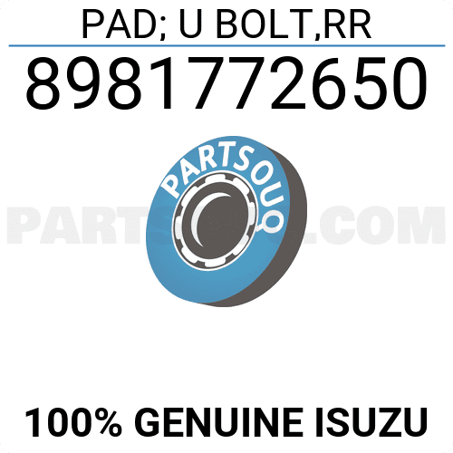 PAD; U BOLT,RR 8981772650 | Isuzu Parts | PartSouq