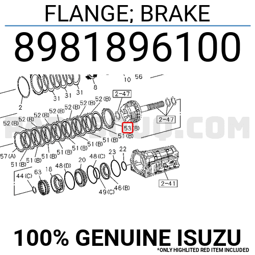 FLANGE; BRAKE 8981896100 | Isuzu Parts | PartSouq