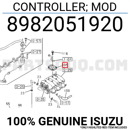 CONTROLLER; MOD 8982051920 | Isuzu Parts | PartSouq
