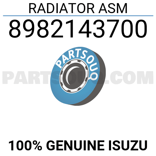 RADIATOR ASM 8982143700 | Isuzu Parts | PartSouq