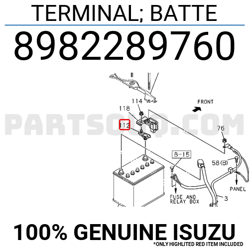 TERMINAL; BATTE 8982289760 | Isuzu Parts | PartSouq