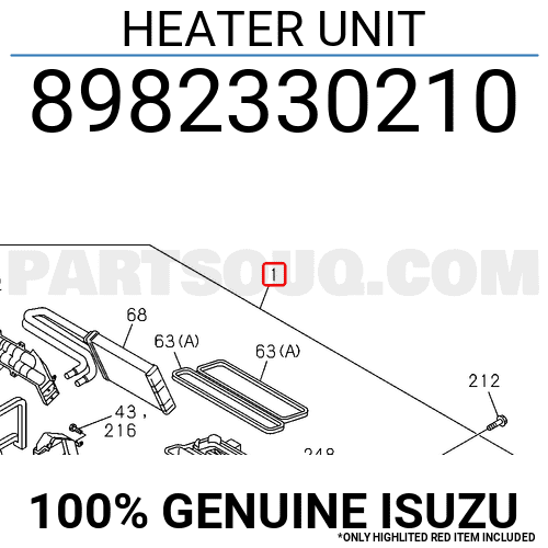 HEATER UNIT 8982330210 | Isuzu Parts | PartSouq