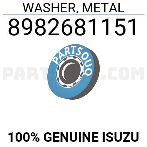 WASHER, METAL 8982681151 | Isuzu Parts | PartSouq