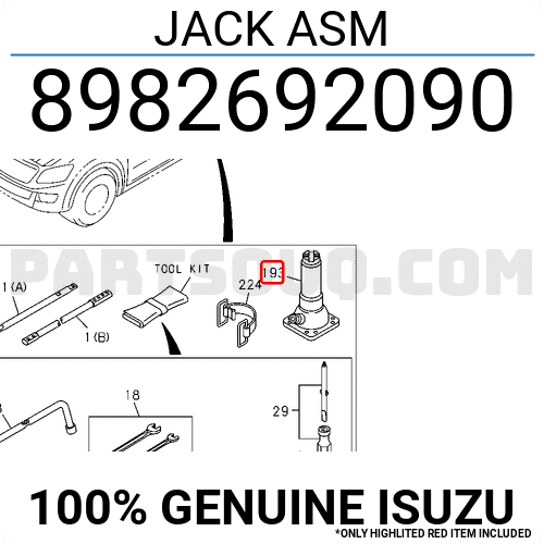 JACK ASM 8982692090 | Isuzu Parts | PartSouq