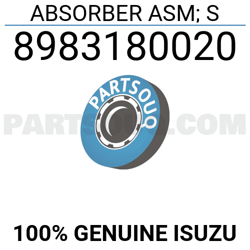 ABSORBER ASM; S 8983180020 | Isuzu Parts | PartSouq