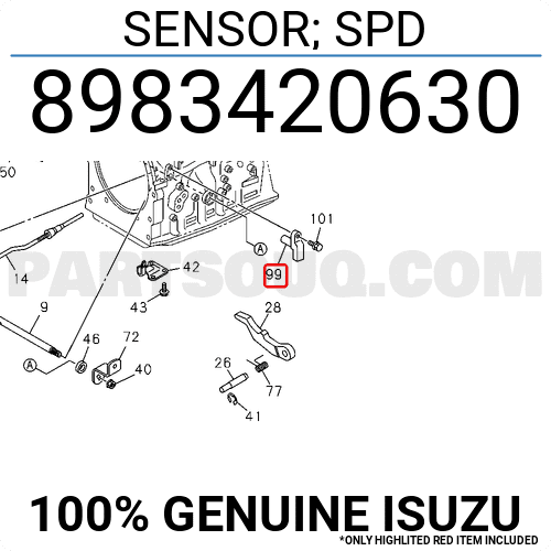 SENSOR; SPD 8983420630 | Isuzu Parts | PartSouq