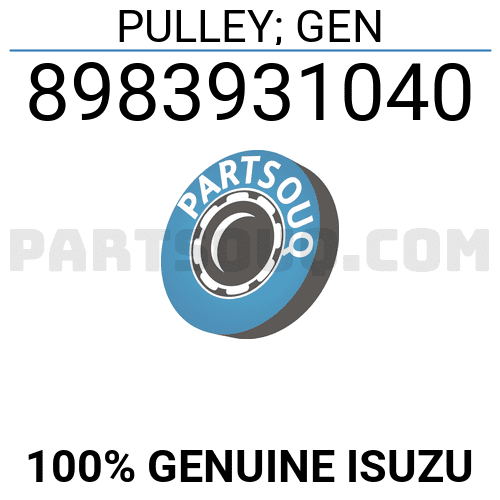 ‭PULLEY; GEN‬ 8983931040 | Isuzu Parts | PartSouq