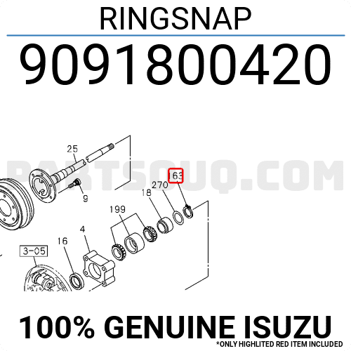 RINGSNAP 9091800420 | Isuzu Parts | PartSouq