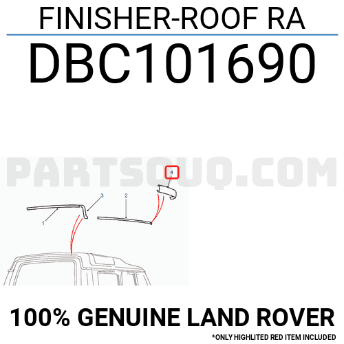FINISHER-ROOF RA DBC101690 | Land Rover Parts | PartSouq