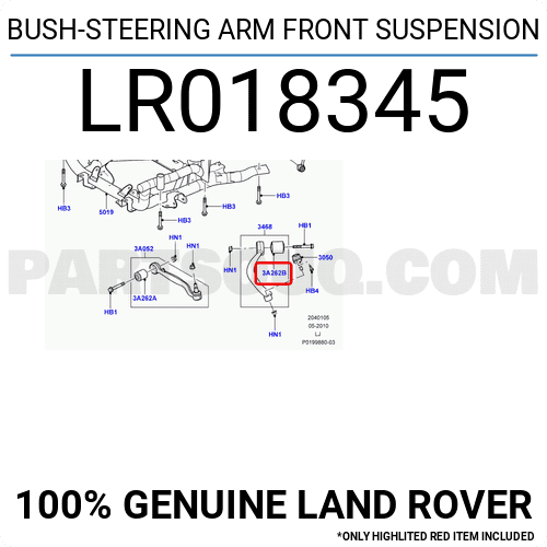 BUSH-STEERING ARM FRONT SUSPENSION LR018345 | Land Rover Parts | PartSouq