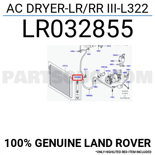 AC DRYER-LR/RR III-L322 LR032855 | Land Rover Parts | PartSouq