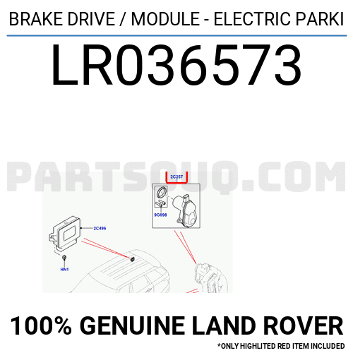 BRAKE DRIVE / MODULE - ELECTRIC PARKI LR036573 | Land Rover Parts ...