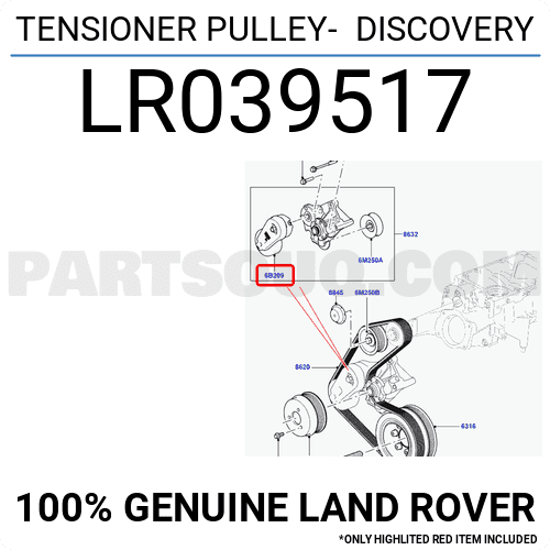 TENSIONER PULLEY- DISCOVERY LR039517 | Land Rover Parts | PartSouq