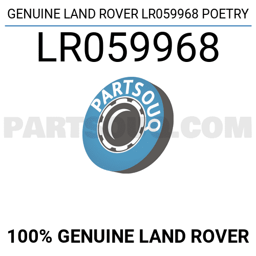 GENUINE LAND ROVER LR059968 POETRY LR059968 | Land Rover Parts | PartSouq