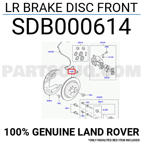 LR BRAKE DISC FRONT SDB000614 | Land Rover Parts | PartSouq