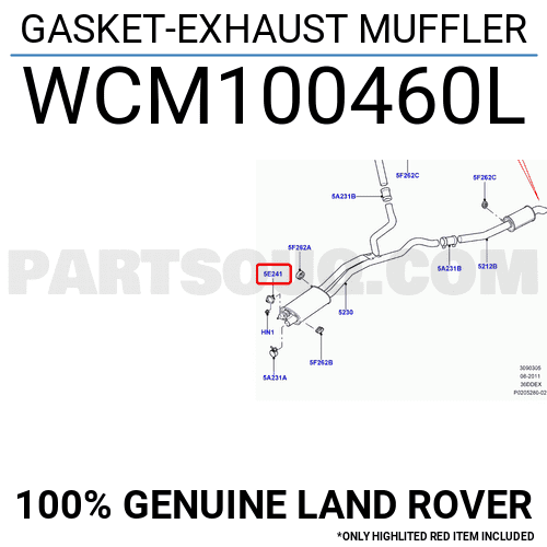 GASKET-EXHAUST MUFFLER WCM100460L | Land Rover Parts | PartSouq