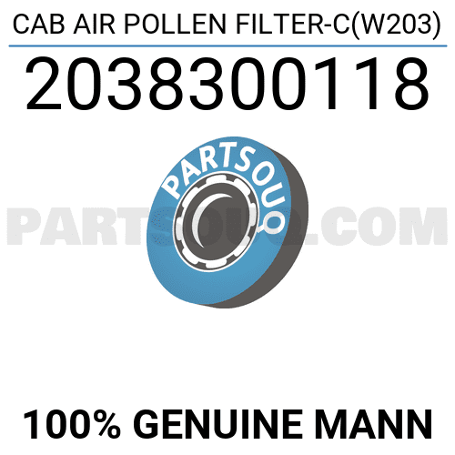 CAB AIR POLLEN FILTER-C(W203) 2038300118 | MANN Parts | PartSouq