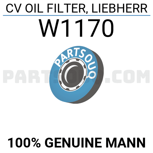 CV OIL FILTER, LIEBHERR W1170 | MANN Parts | PartSouq