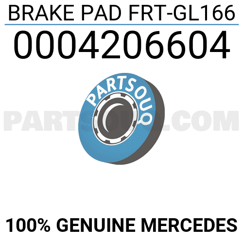 BRAKE PAD FRT-GL166 0004206604 | MERCEDES Parts | PartSouq