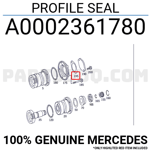 PROFILE SEAL A0002361780 | MERCEDES Parts | PartSouq