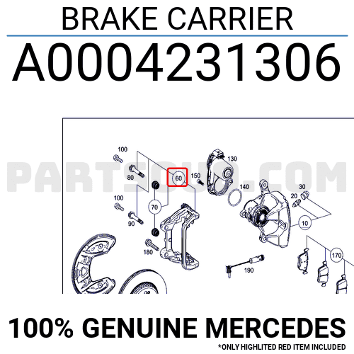 BRAKE CARRIER A0004231306 | MERCEDES Parts | PartSouq