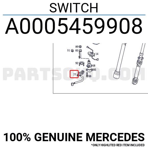 SWITCH A0005459908 | MERCEDES Parts | PartSouq