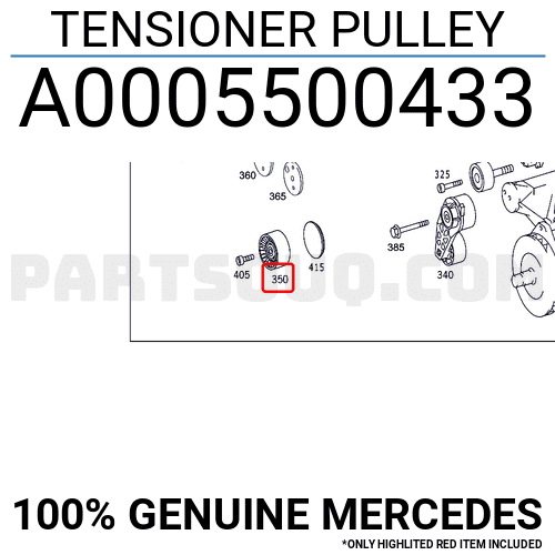 TENSIONER PULLEY A0005500433 | MERCEDES Parts | PartSouq