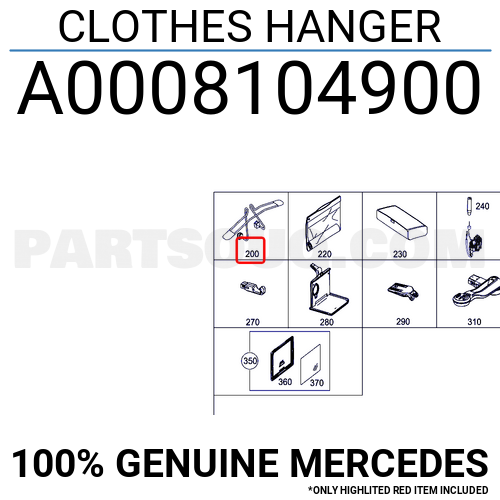 CLOTHES HANGER A0008104900 | MERCEDES Parts | PartSouq
