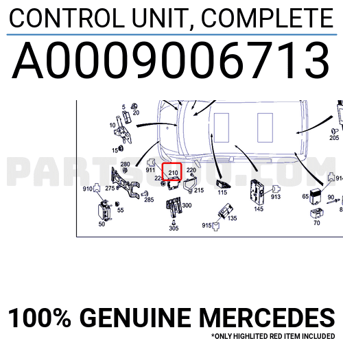 CONTROL UNIT, COMPLETE A0009006713 | MERCEDES Parts | PartSouq